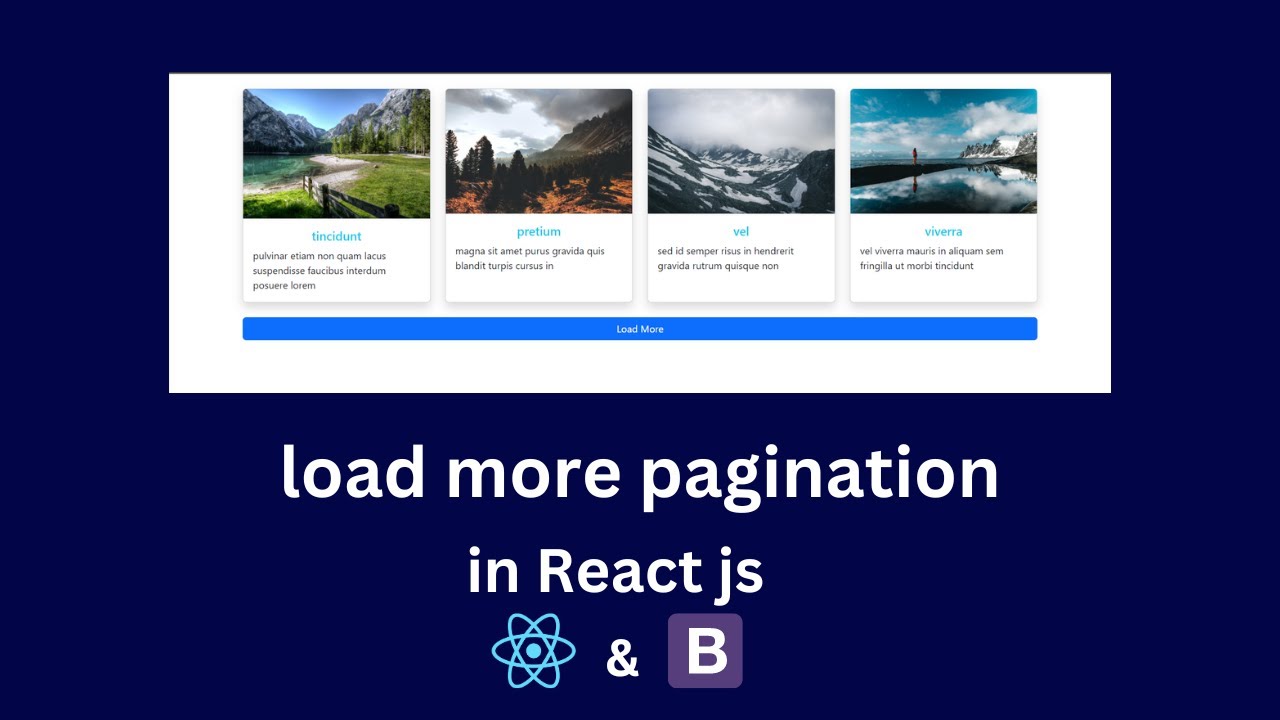 How To Make Load More Pagination In React Js Youtube
