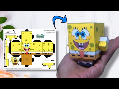 Diy Spongebob Cubecraft Papercraft Youtube