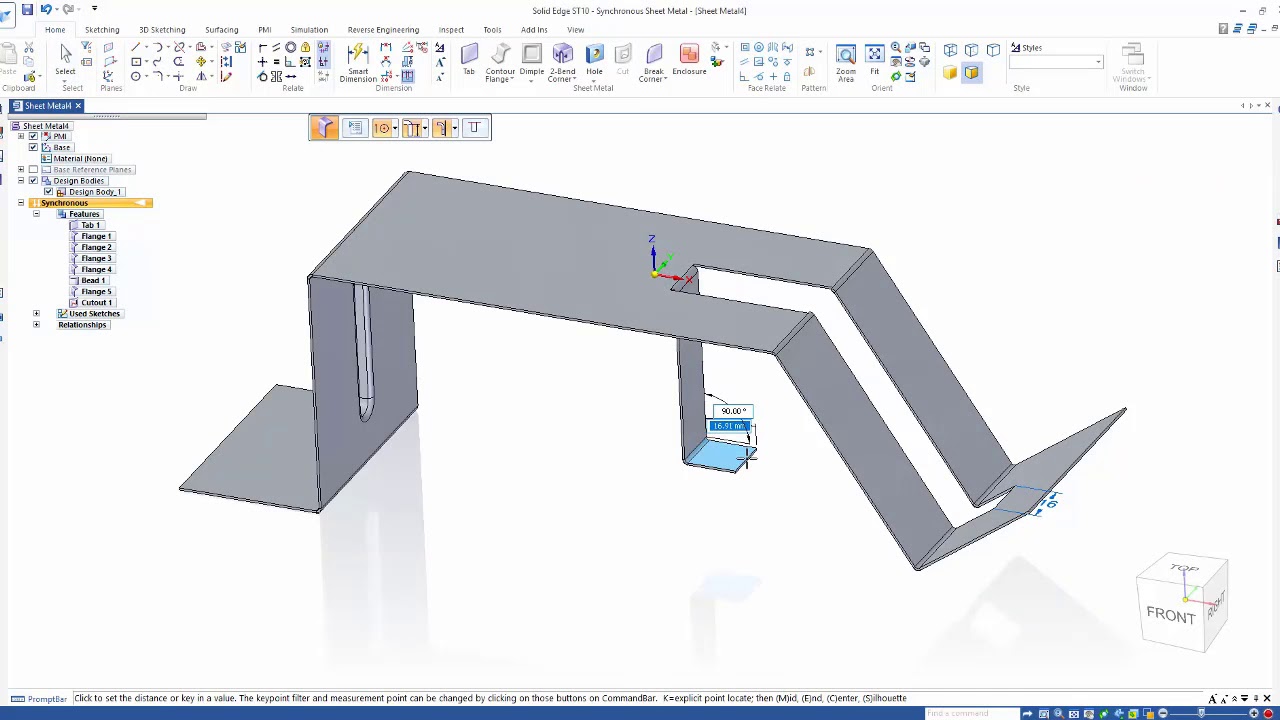 Rapid Solid Edge Sheet Metal Design Youtube