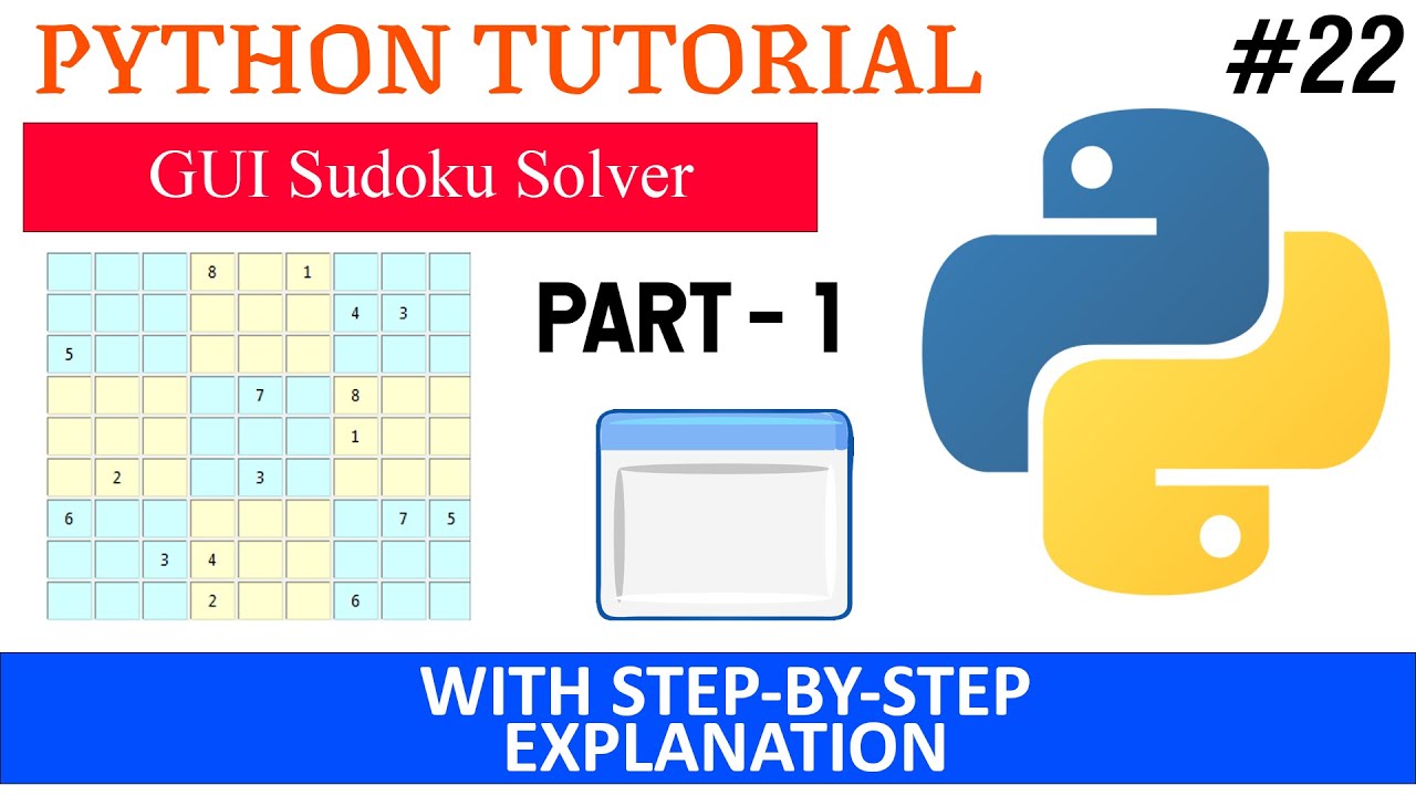 Gui Sudoku Solver Python Tutorial Part 1 Youtube