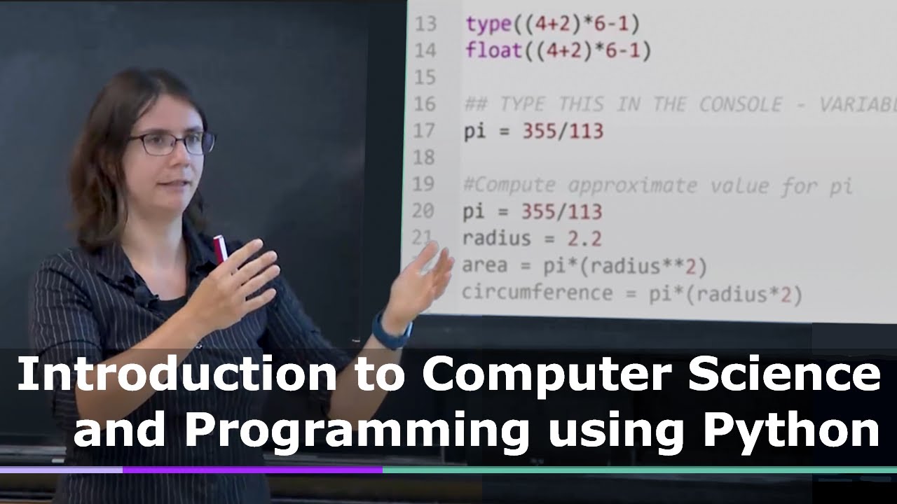 Lecture 1 Introduction To Cs And Programming Using Python Youtube