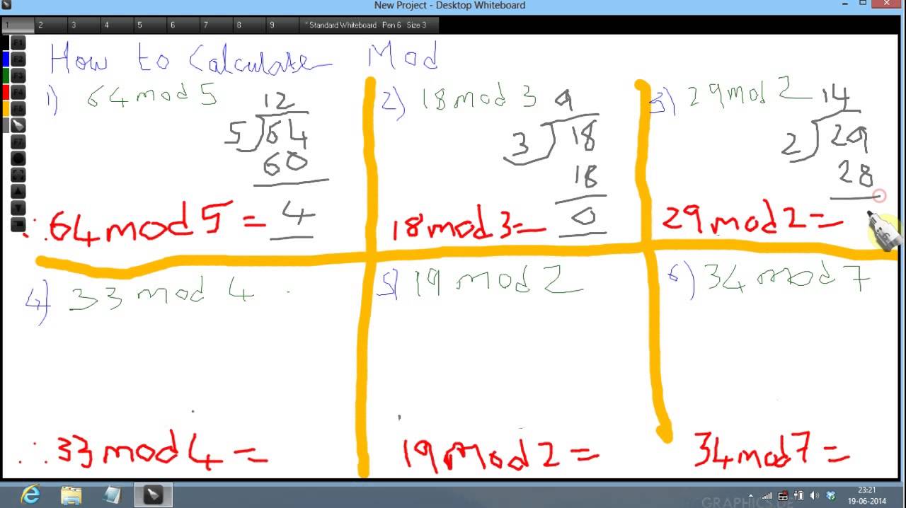 How To Calculate Mod Youtube