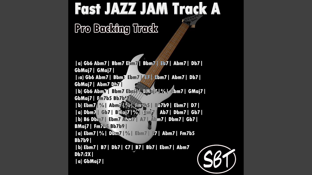 Fast Jazz Jam Track A Pro Backing Track Youtube