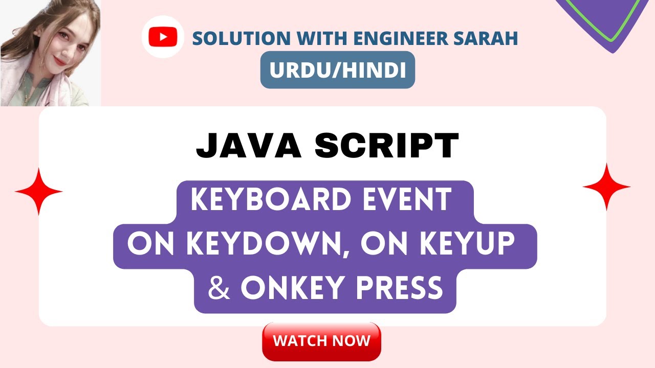 Keyboard Event Onkeydown Onkeyup Onkeypress Javascript Events