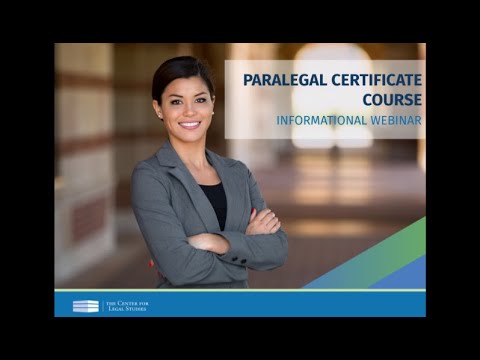 Paralegal Certificate Course Webinar August 2020 The Center For