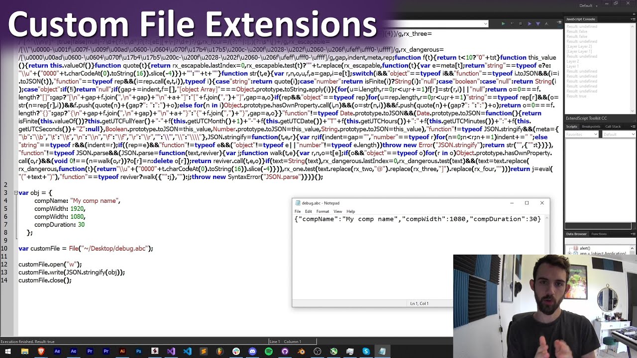 Adobe Scripting Quicktip Custom File Extensions Youtube