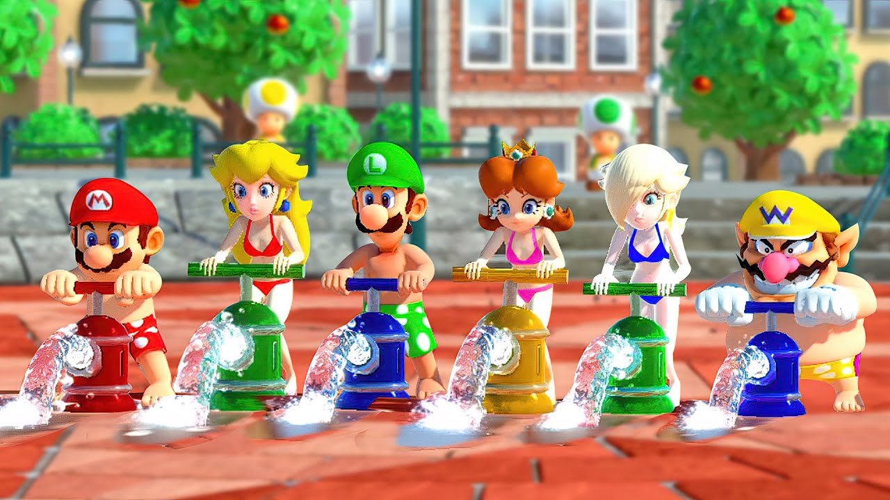 Super Mario Party All Characters Beach Party Pack Youtube