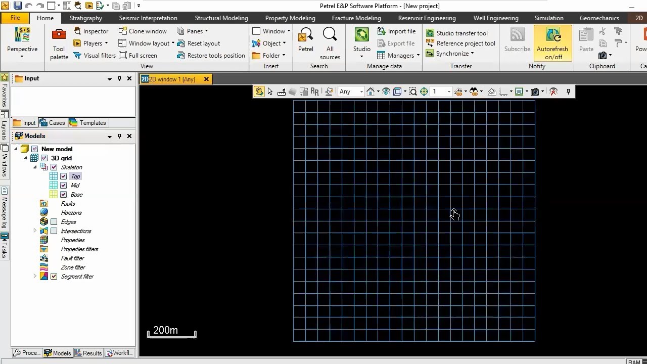 Petrel Tutorial 2 Make Simple Grid Youtube