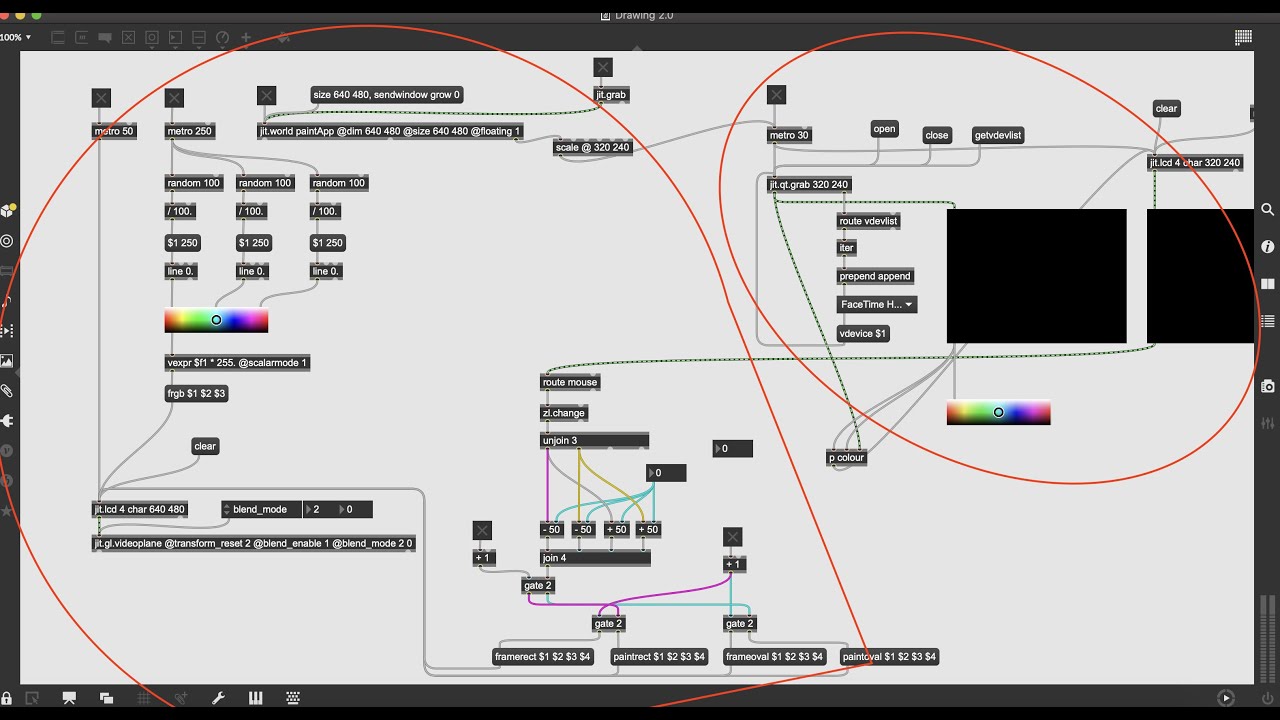 Drawing Colour Tracking Max Msp Youtube