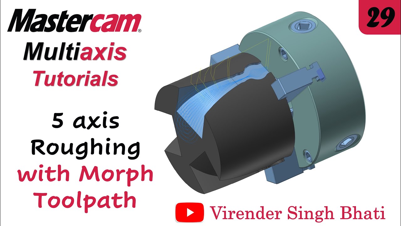5 Axis Roughing With Morph Toolpath Mastercam Multiaxis Programming