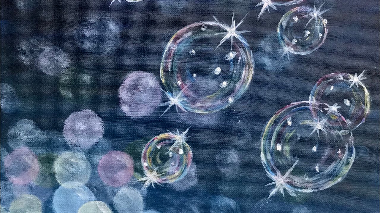 Easy Soap Bubbles Acrylic Tutorial Beginners Please Read Description