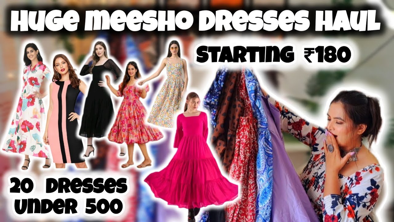Trendy Meesho Dresses Haul ёятхstarting At Rs 180 ёяшнfloral Dressesёям From