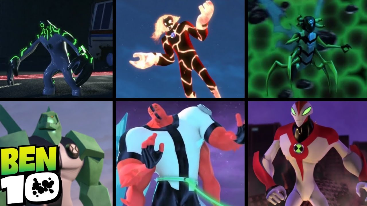 Every Transformations In Destroy All Alien Ben 10 Youtube