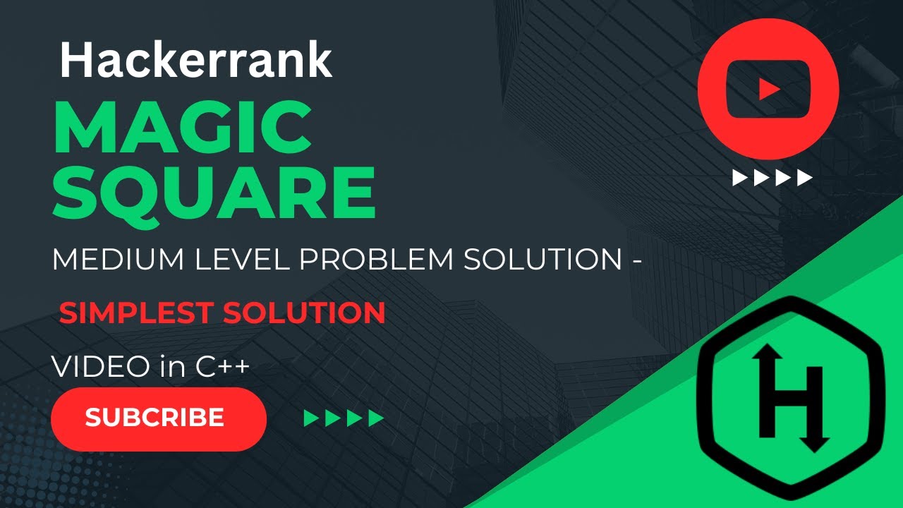 рџљђ Forming A Magic Square Hackerrank C Solution Optimized