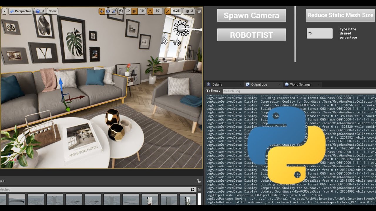 Python Ue4 Staticmesh Reduction Youtube