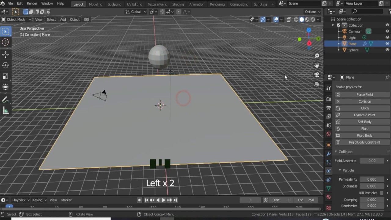 Bouncing Ball Blender Tutorial Part 1 Youtube