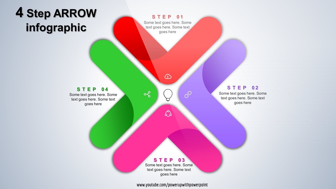 21 Create 4 Step Arrow Shape Infographic Powerpoint Presentation