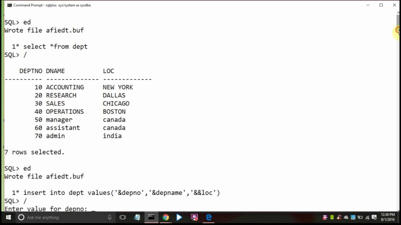 Using Double Quotes In Oracle Sql String Fipk