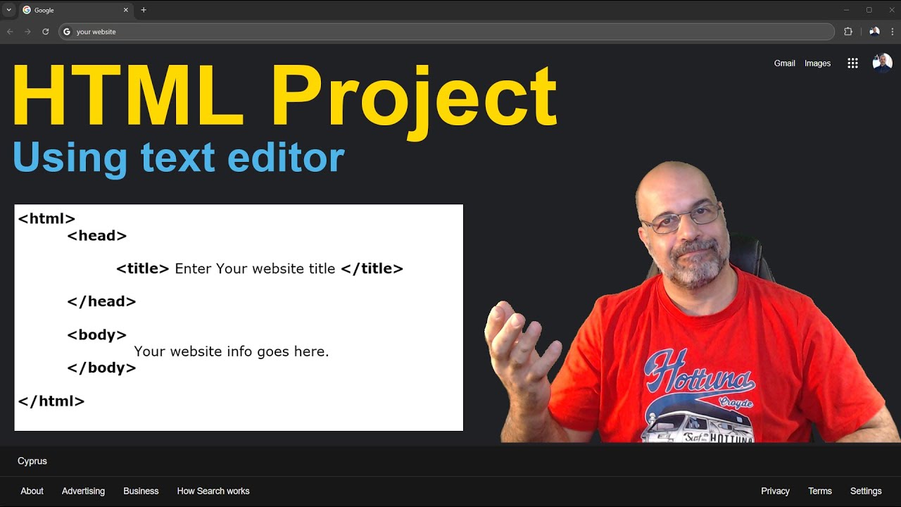 Html Webpage Using Text Editor Html Basics Youtube