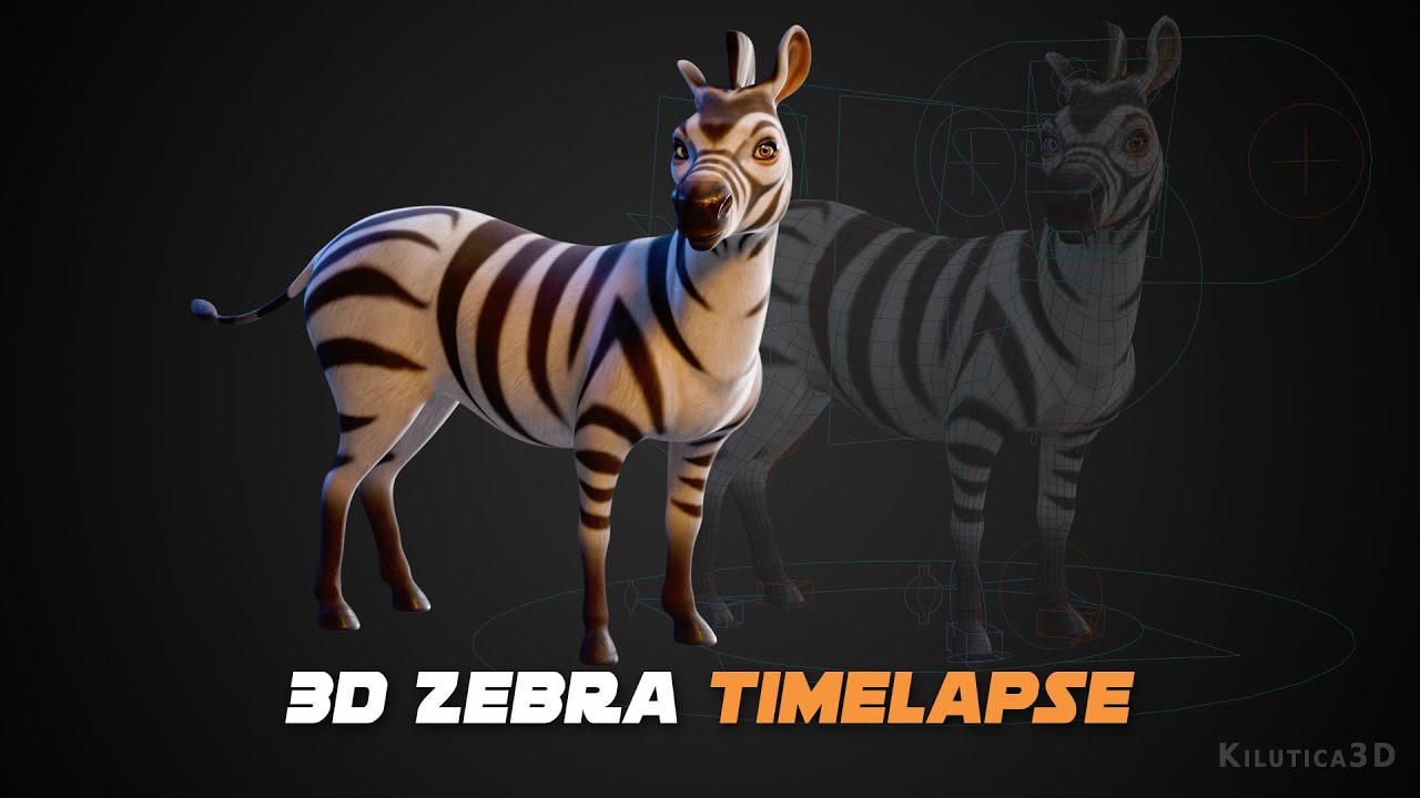 3d Character Workflow Stylized Zebra Timelapse Youtube