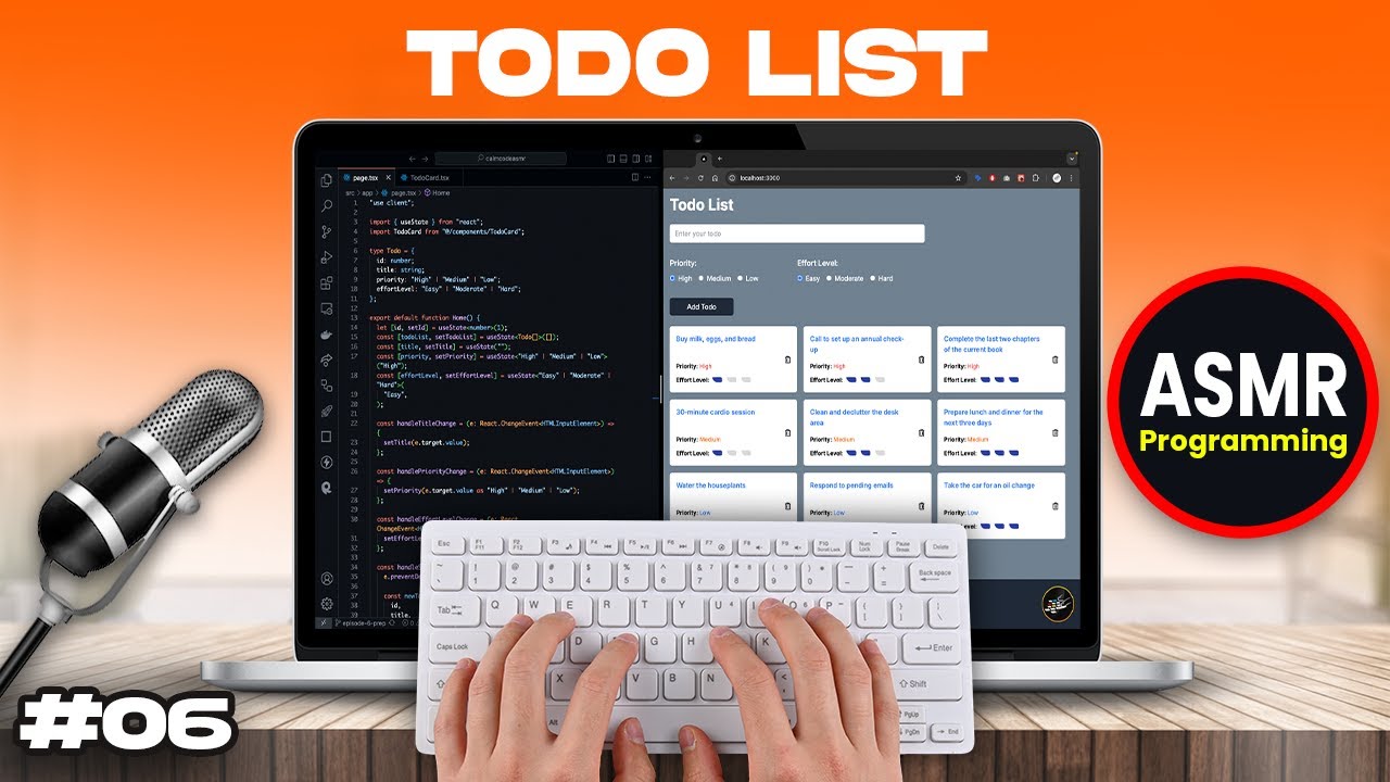 6 Asmr Programming Todo List Building A React Todo App With Next Js