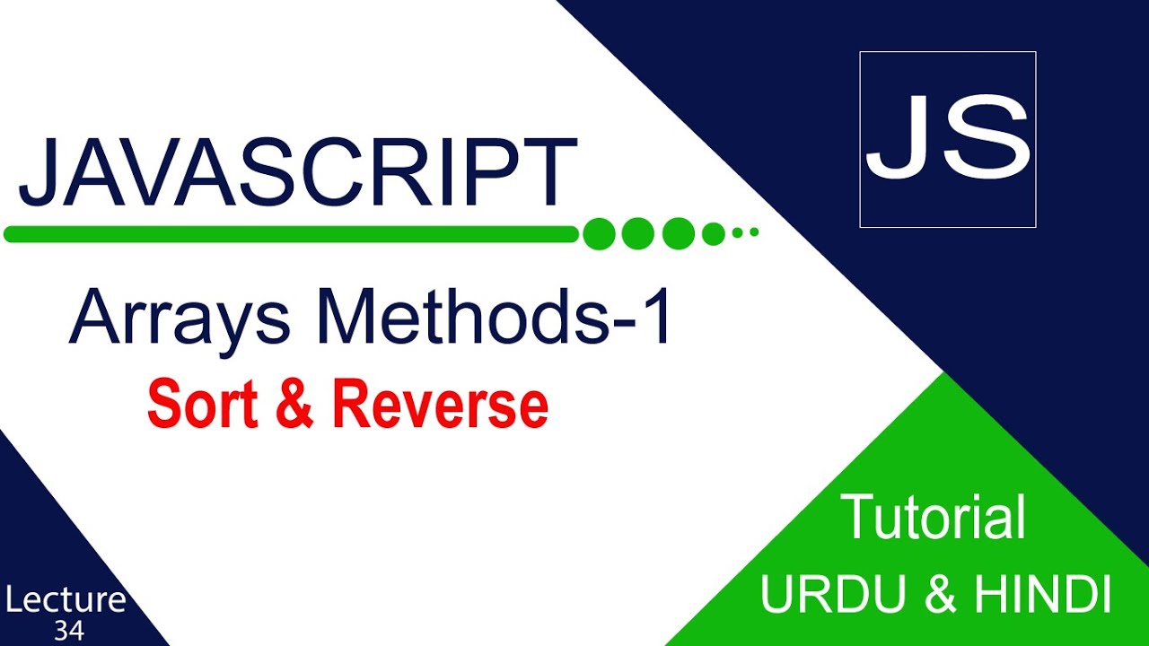 Array Sort Array Reverse Methods Uesd In Javascript Full Tutorial