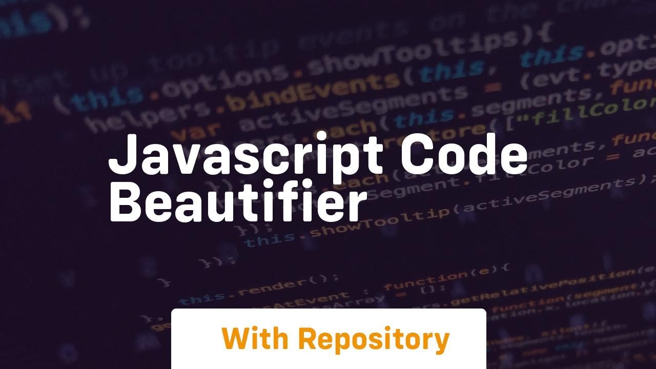 Javascript Code Beautifier Youtube
