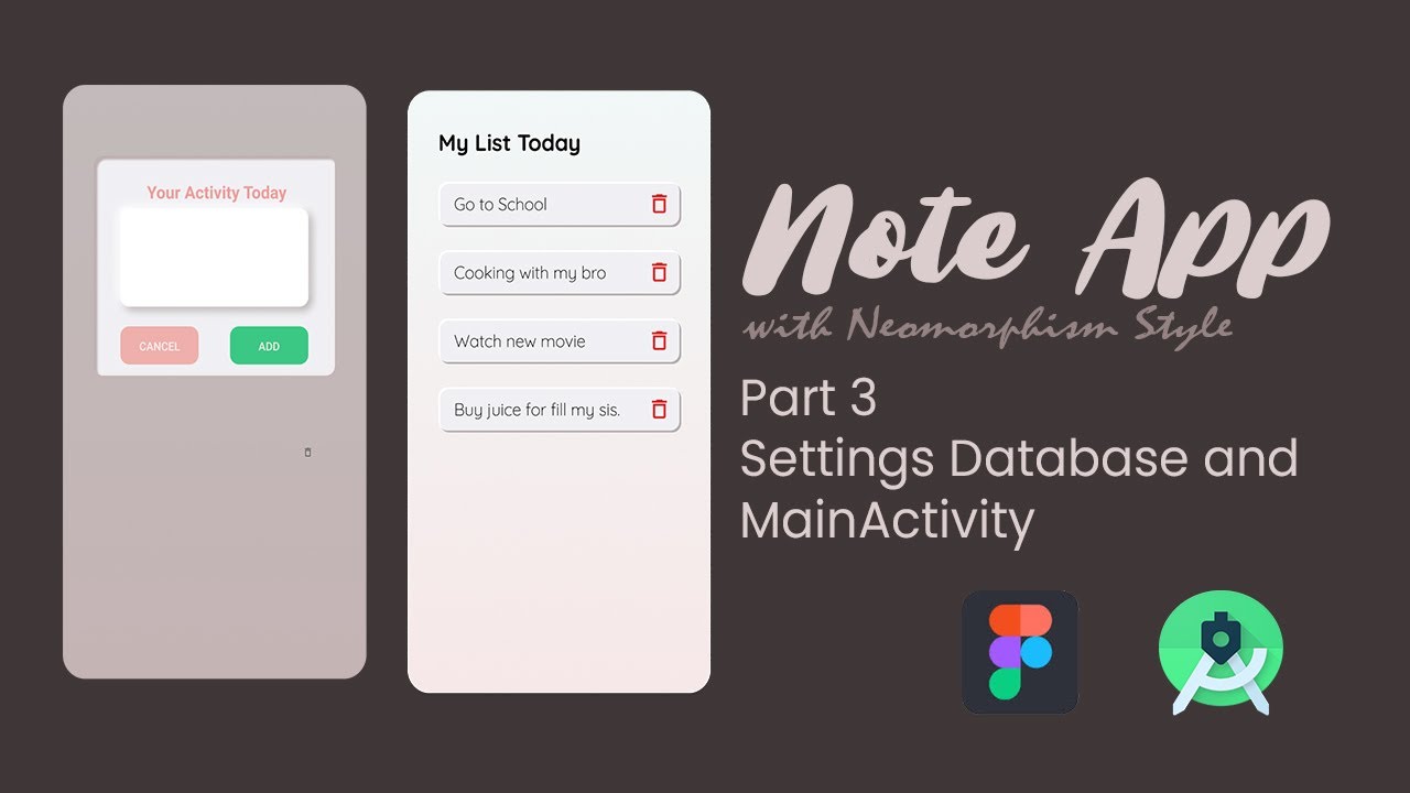 Note App Part 3 Figma And Android Studio Tutorial Youtube