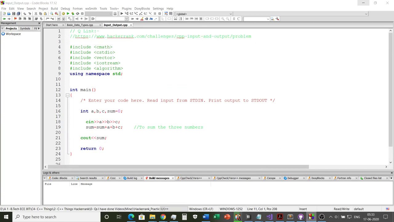 Input And Output Hackerrank C Practice Youtube