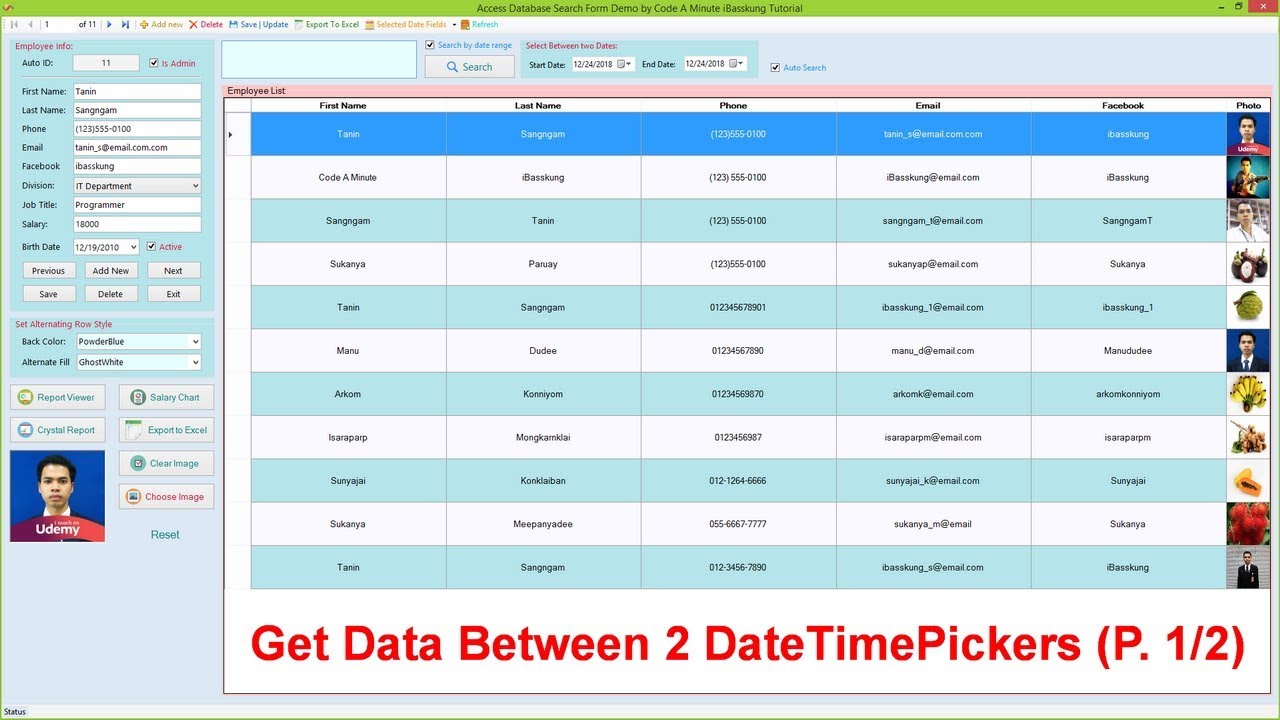 Vb Net How To Search Records Between Two Datetimepicker Values Part