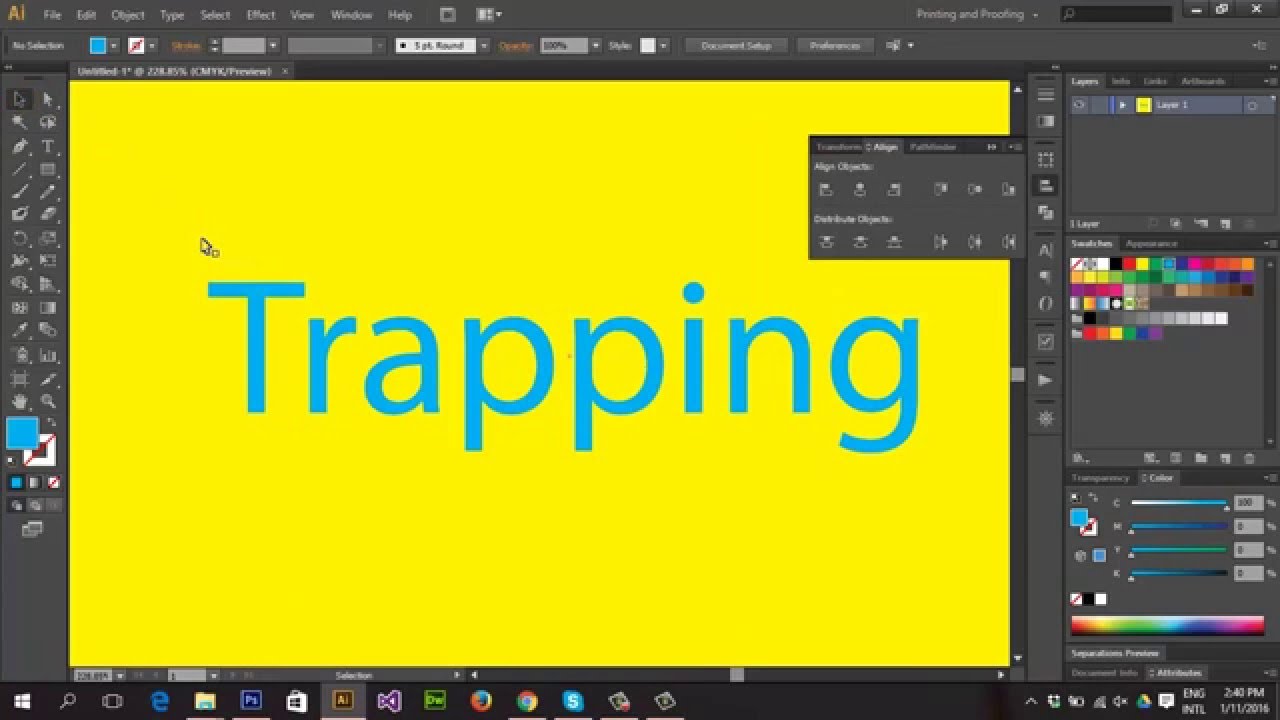 Illustrator Tutorial Trapping Illustrator Youtube