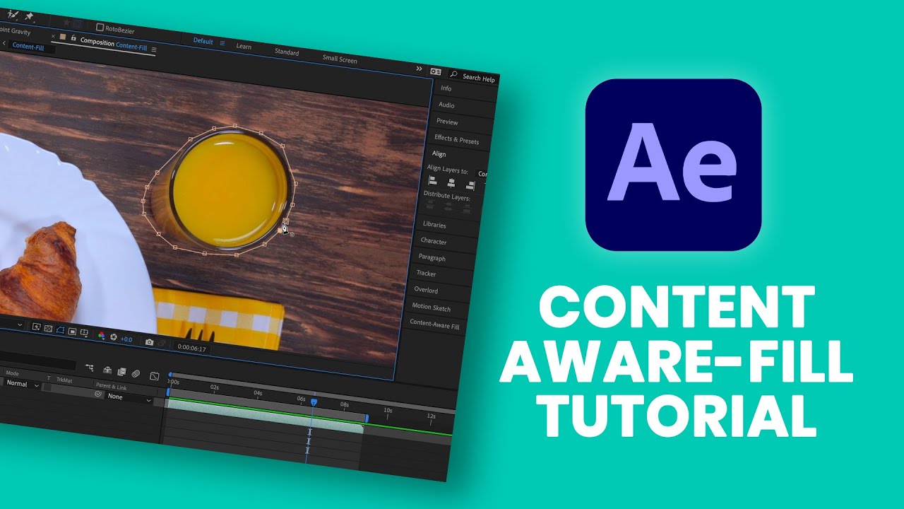 How To Use Content Aware Fill In Adobe After Effects Youtube