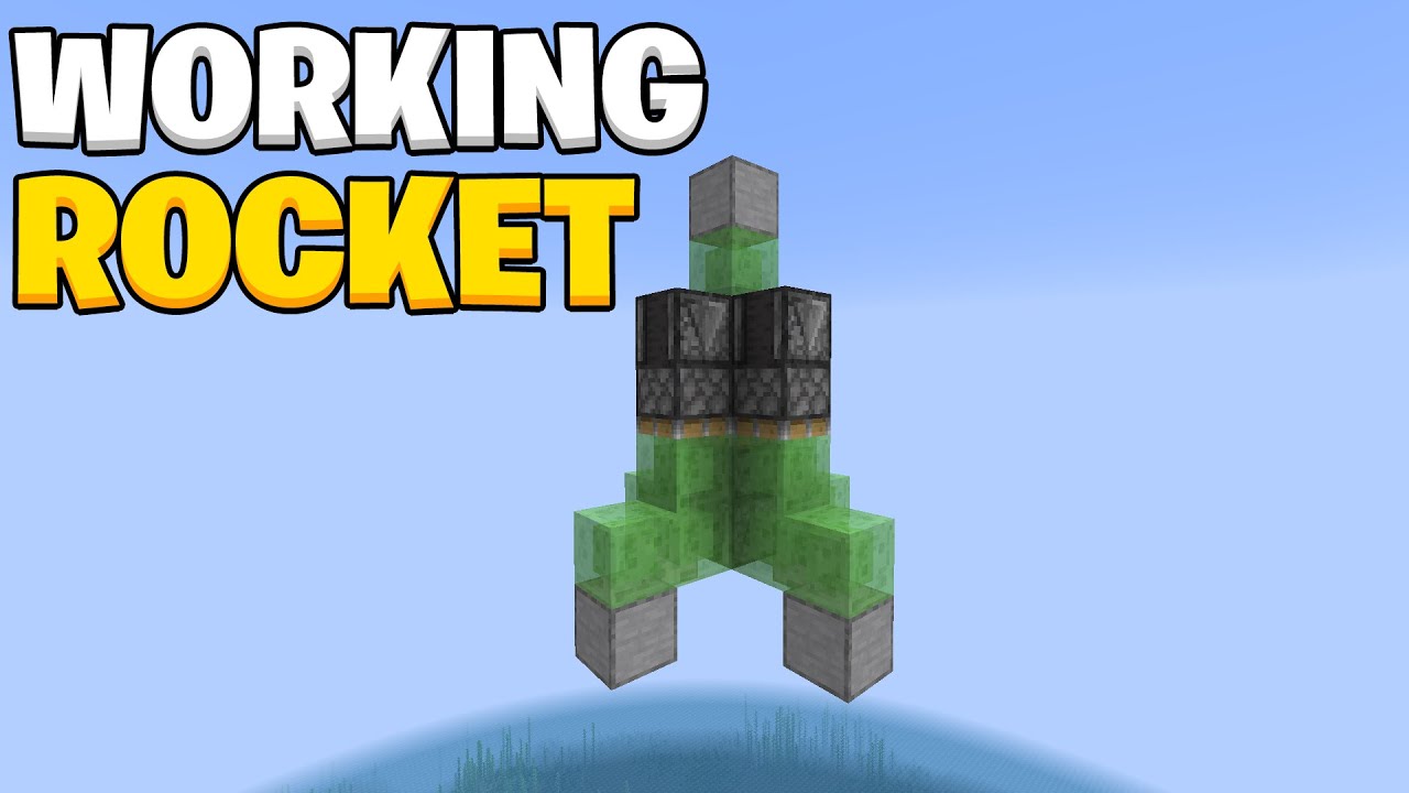 How To Build A Working Rocket In Minecraft Flying Spaceship Tutorial
