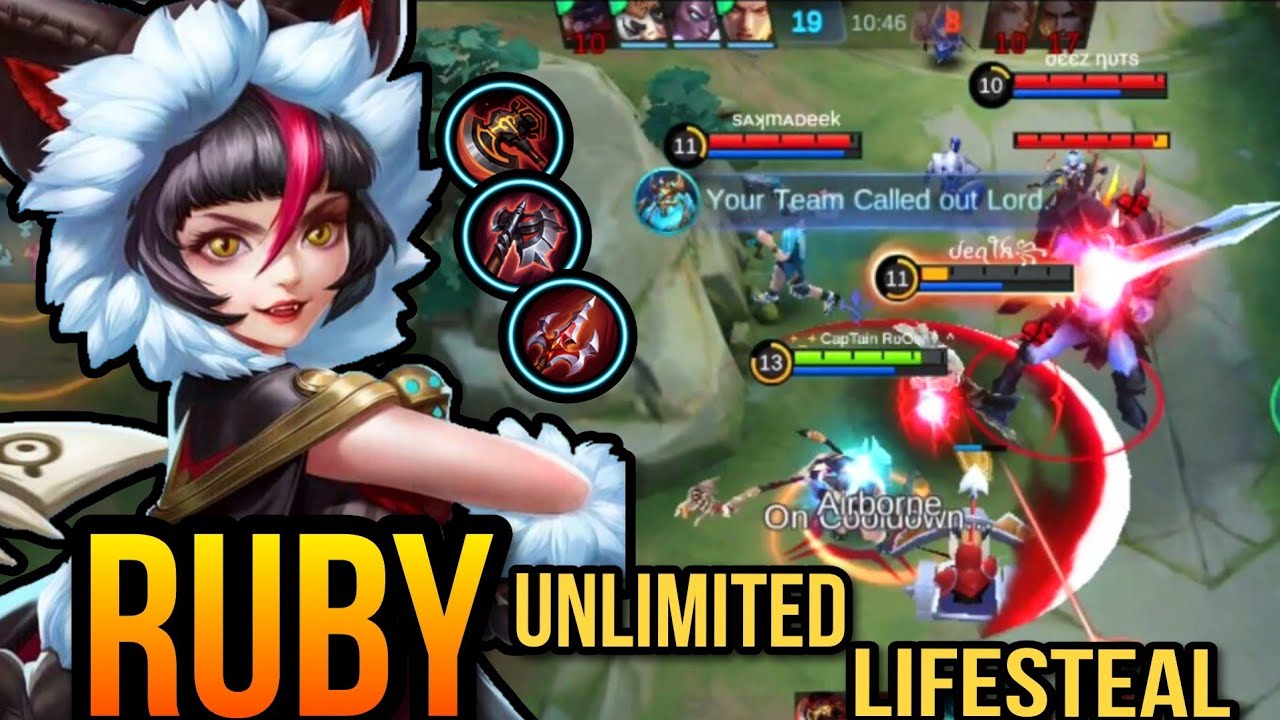 Ruby Unlimited Lifesteal Build Exp Lane Monster Top 1 Global Ruby