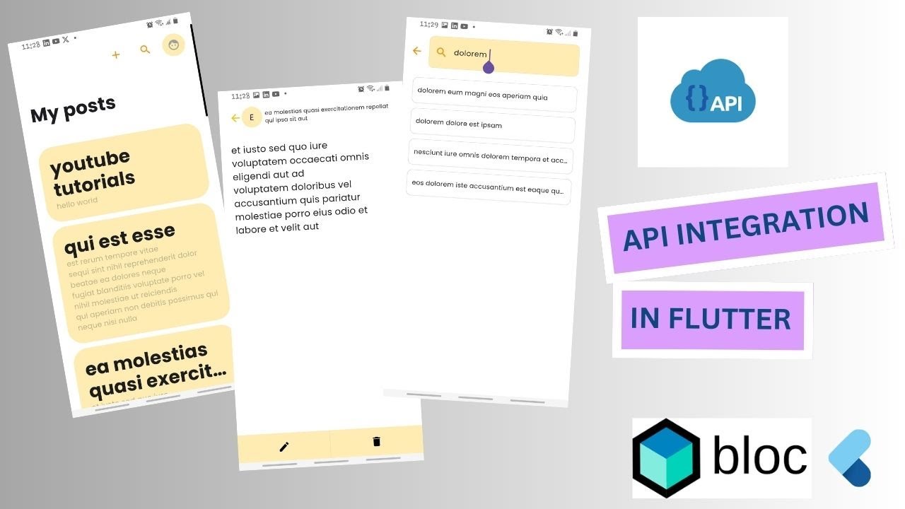 Flutter Api Integration Tutorial Youtube