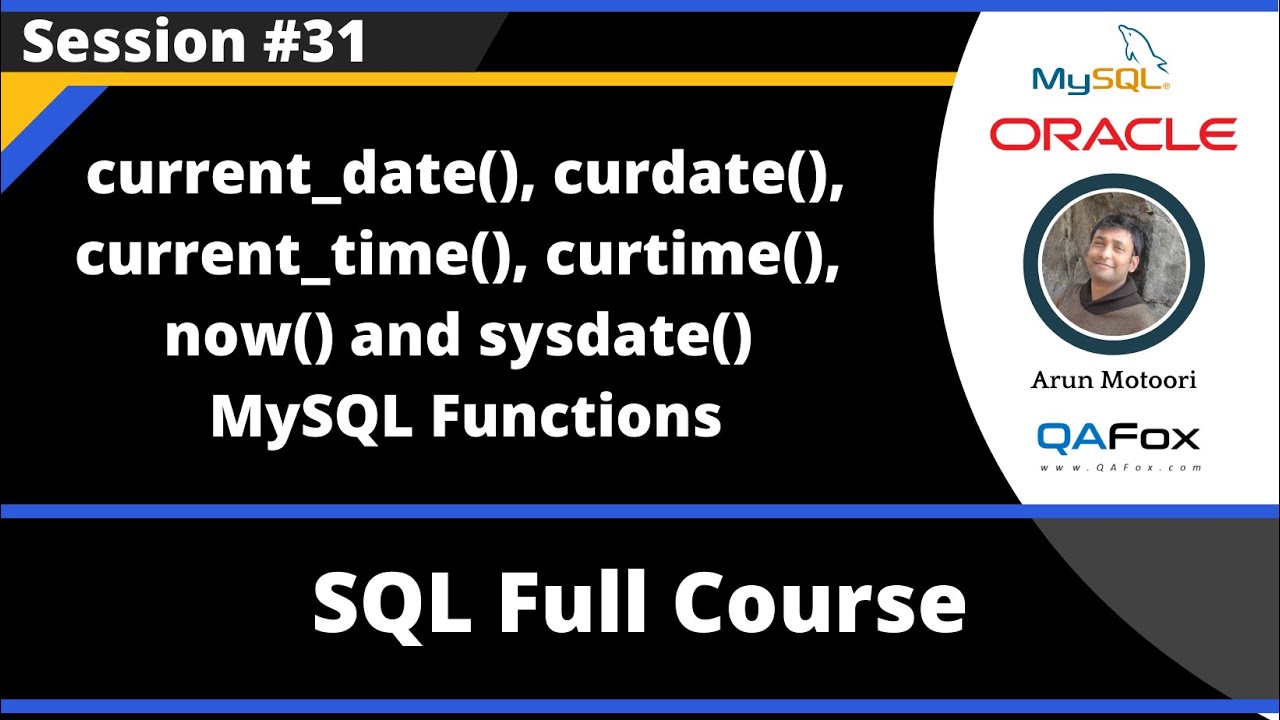 Sql Part 31 Current Date Curdate Current Time Curtime