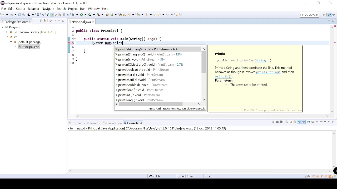 Hacer Proyecto Y Primer Programa Java En Eclipse Youtube