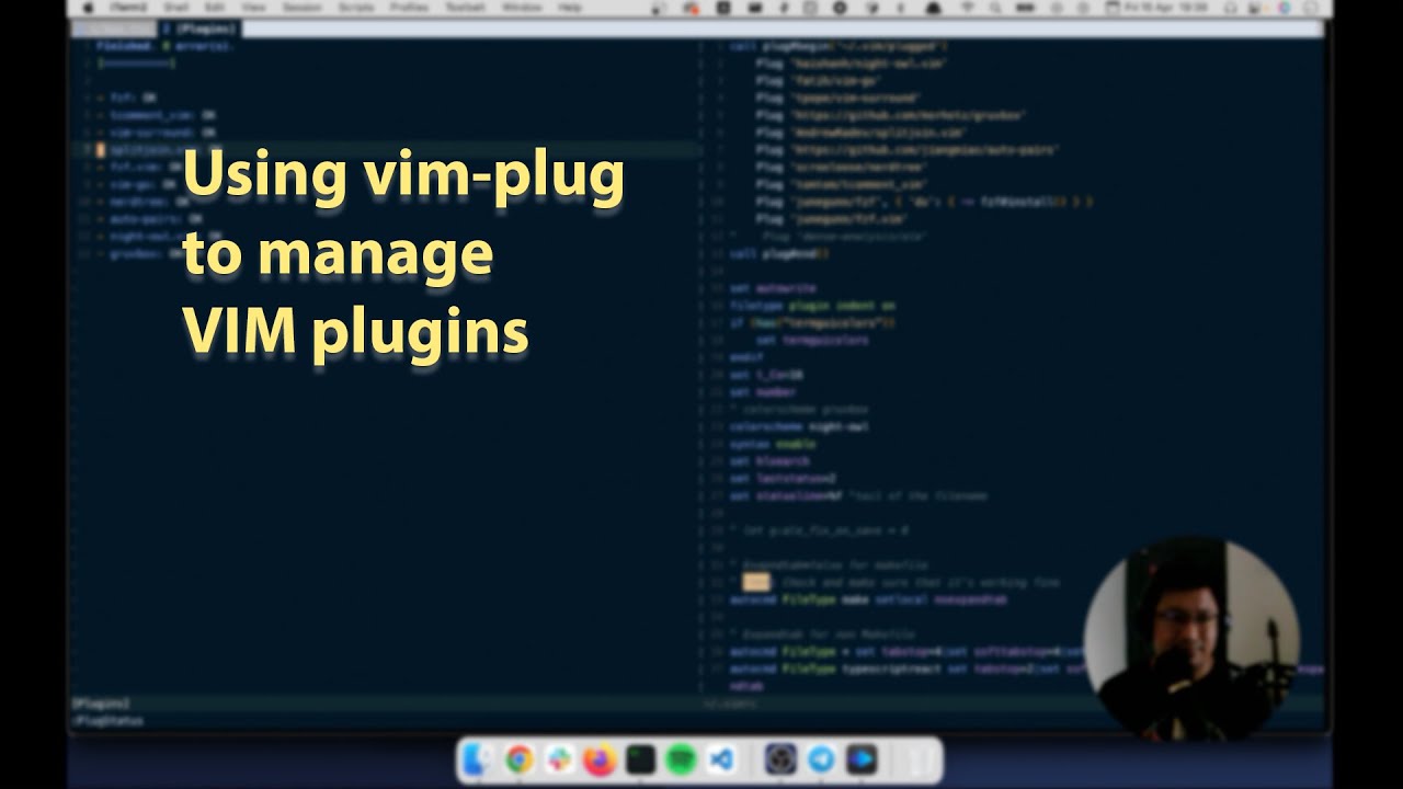 Vim Using Vim Plug To Manage Plugins Ep001 Youtube