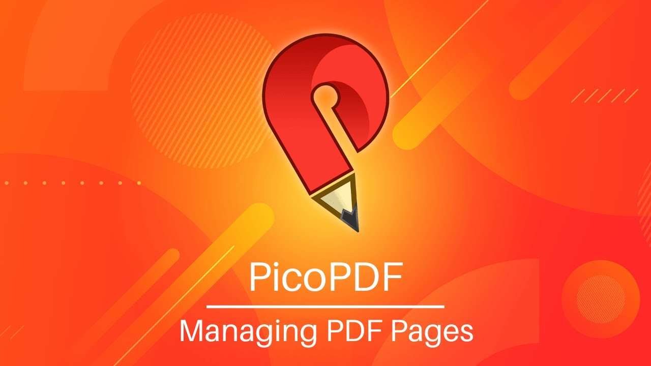 Managing Pdf Pages Picopdf Pdf Editing Tutorial Youtube