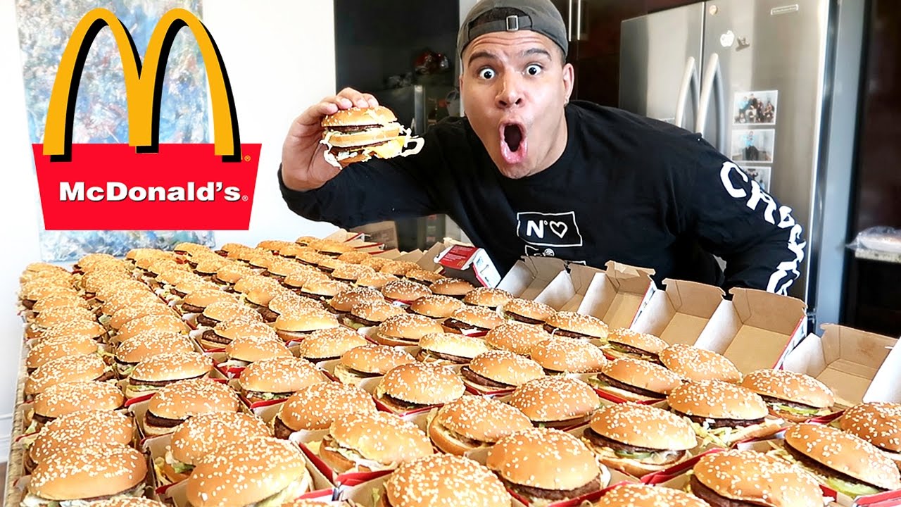 Insane 100 Mcdonald S Big Mac Challenge Impossible 100 000 Calories