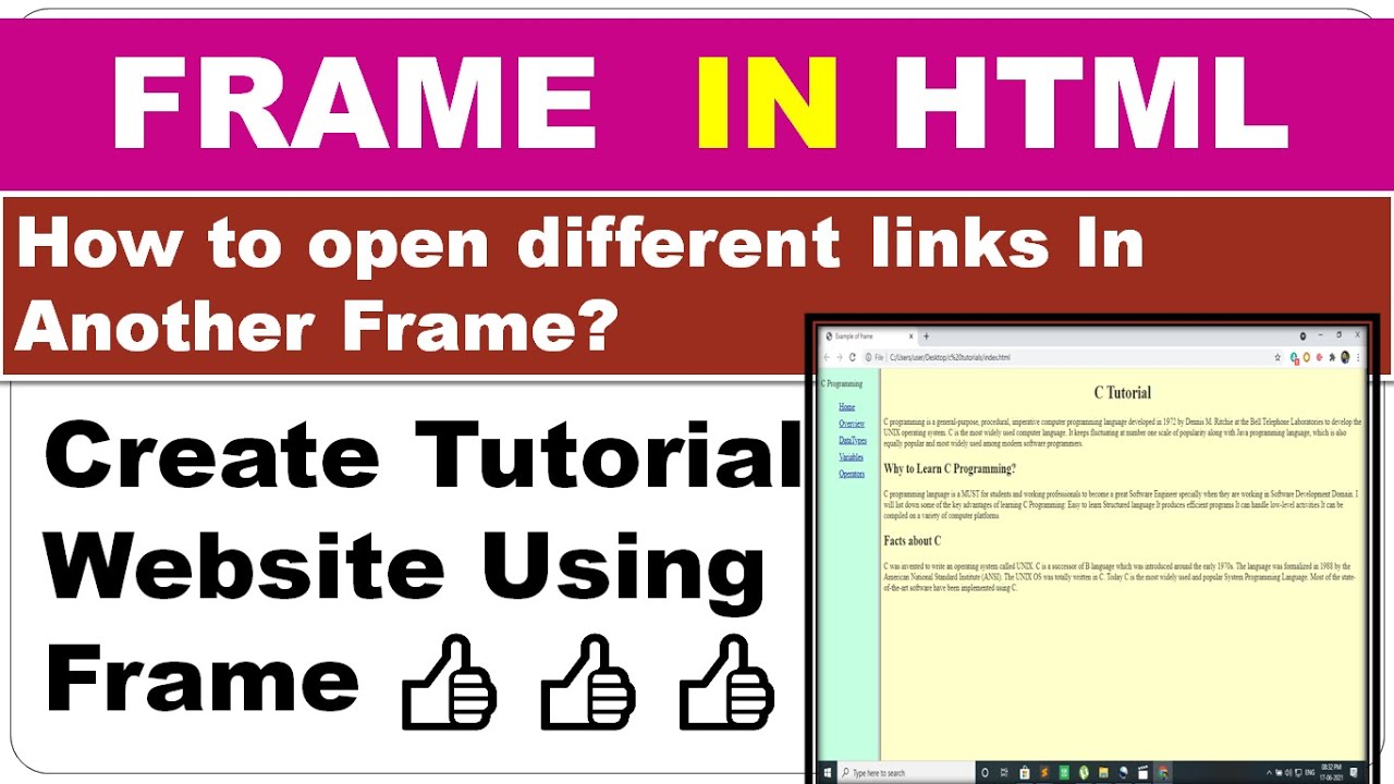 Create Multiple Frames In Html
