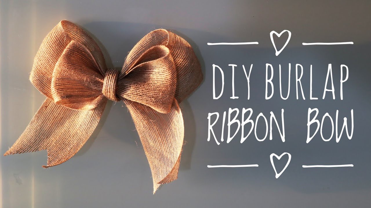 Diy Burlap Bow Easy Bow Tutorial Youtube