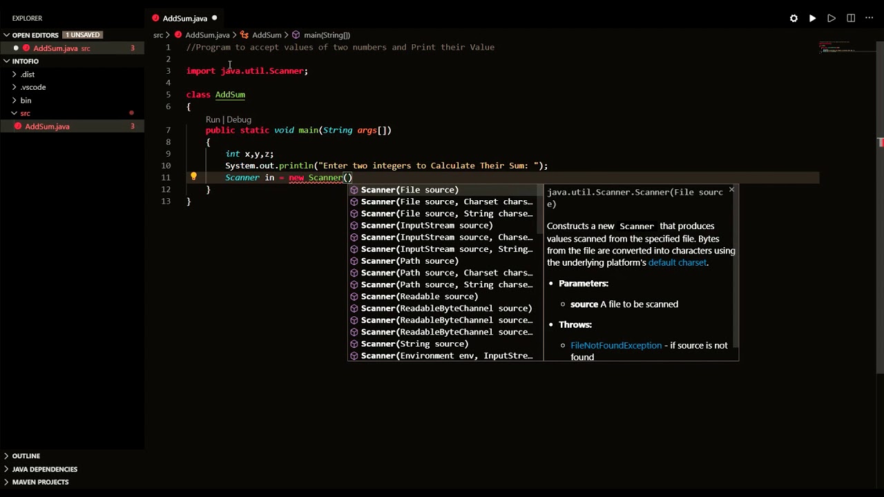 Addition Of Two Numbers Java Program Youtube
