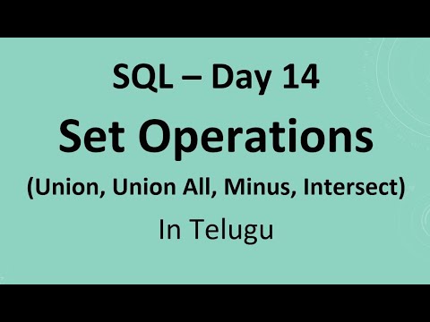 Sql Day 14 Set Operations Youtube