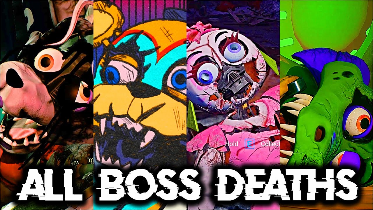 Fnaf Security Breach All Boss Monsters Animatronics Deaths Or Getting