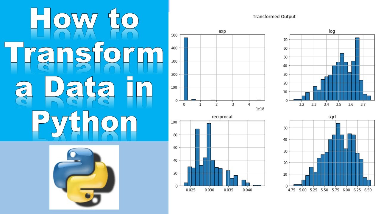 How To Perform Data Transformation For Normality In Python Youtube