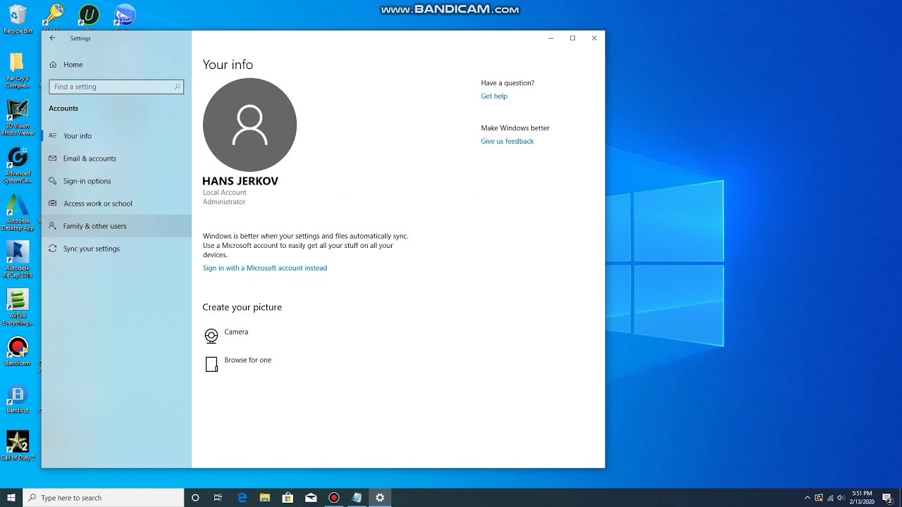 How To Create A New User In Windows 10 Youtube