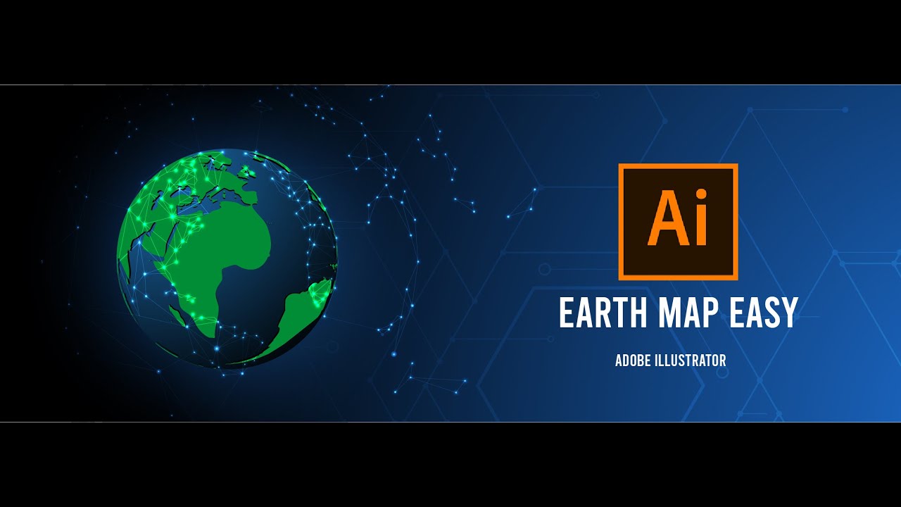 Earth Map Easy Adobe Illustrator Tutorial Youtube