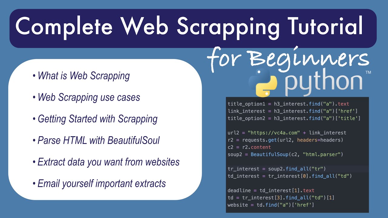 Python Web Scrapping Tutorial For Beginners Youtube