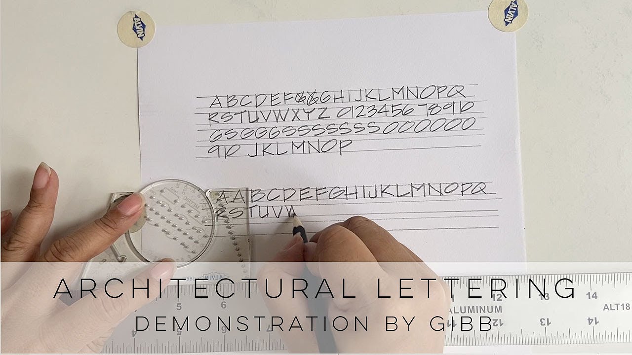 How To Write In The Architectural Lettering Style Youtube